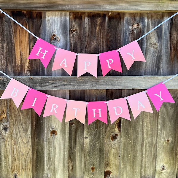 Birthday Pennant Banner - Etsy