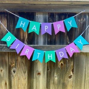 Happy Birthday Banner, Colorful Birthday Banner, Birthday Party ...