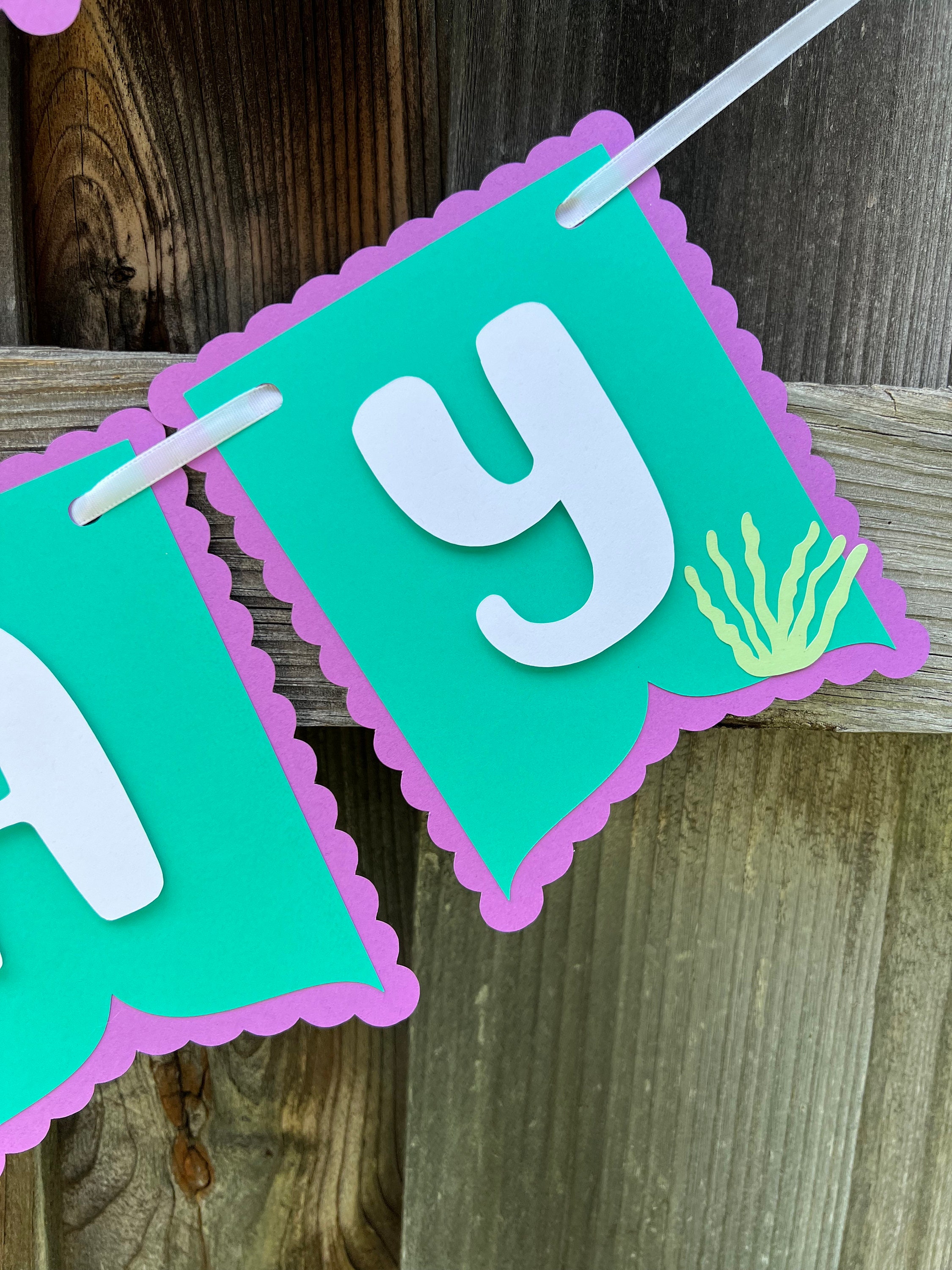 Mermaid Birthday Banner, Mermaid Banner, Mermaid Birthday Decor ...