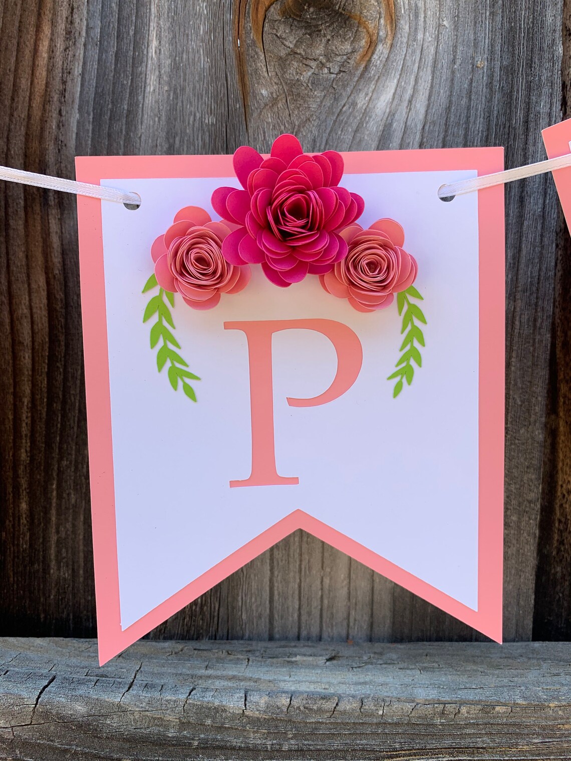 Flower Banner, Floral Birthday Banner, 3D Flower Banner, Personalized ...