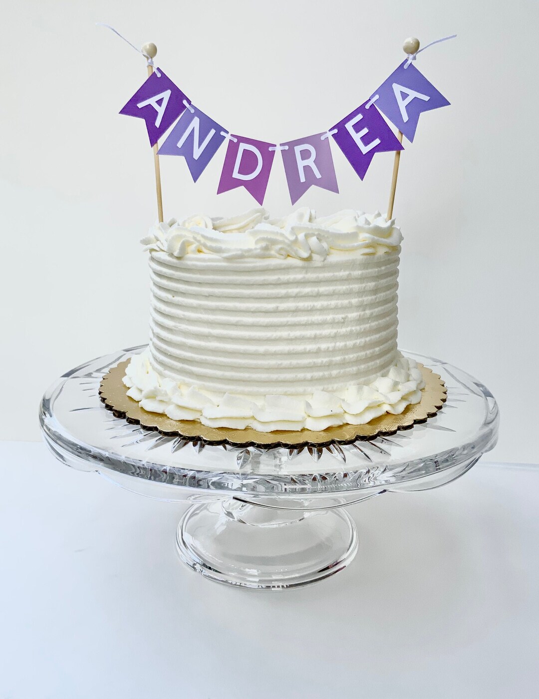 Banner Cake Topper, Purple Cake Topper, Shades of Purple Cake Topper ...