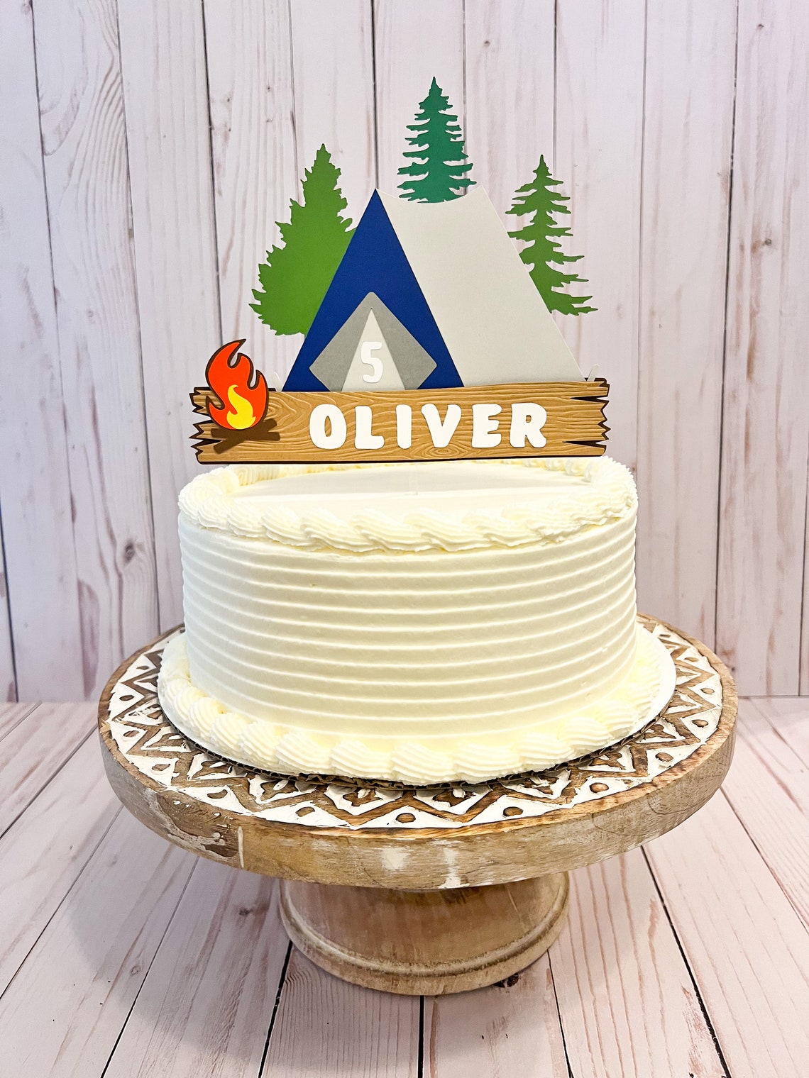 Camping Cake Topper Forest Cake Topper Camping Birthday - Etsy
