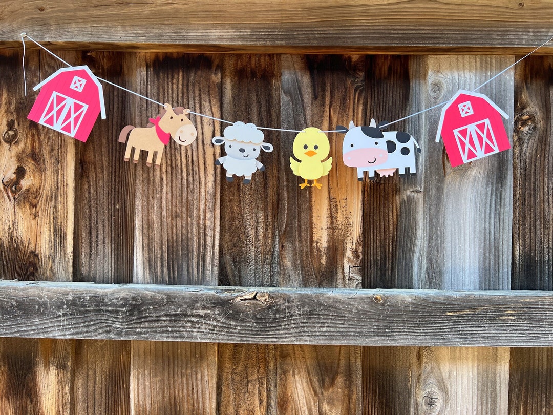 Farm Garland, Farm Banner, Farm Birthday Decor, Farm Party Decor, Farm ...
