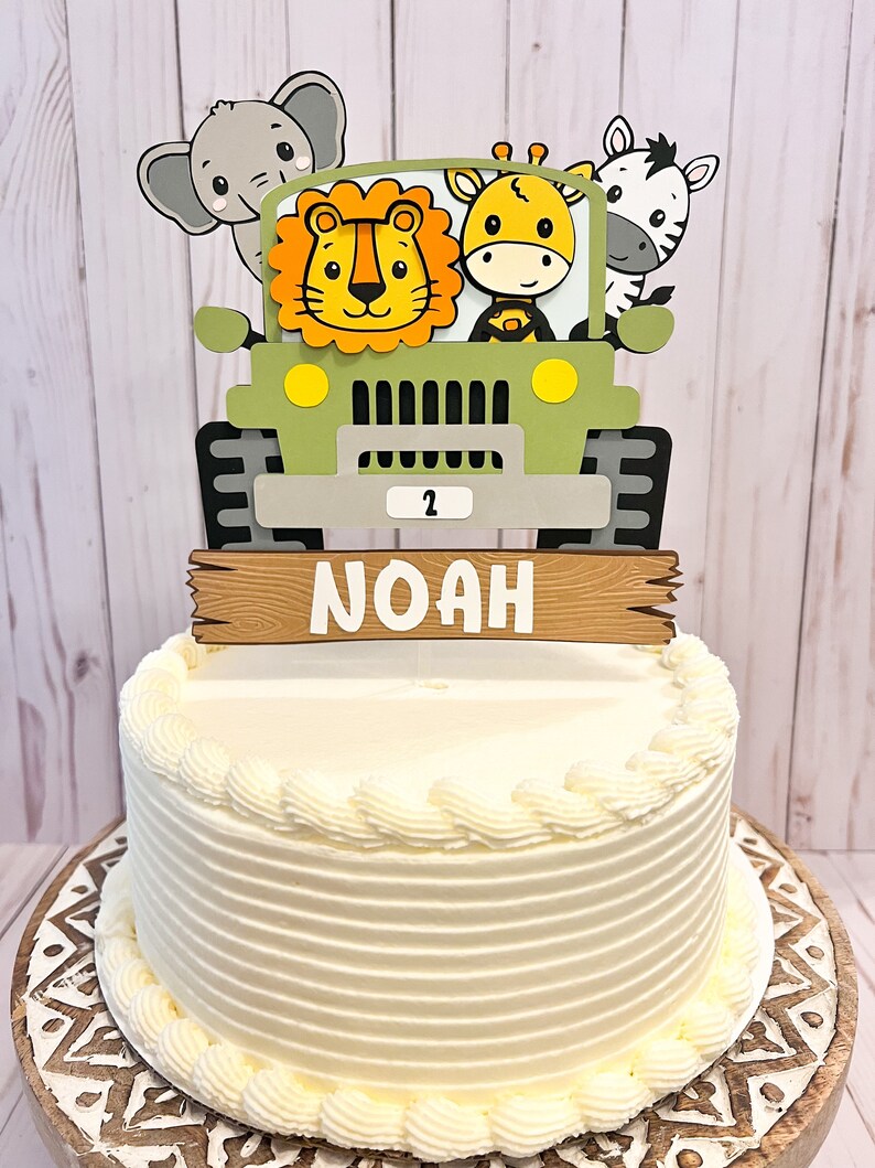Safari Cake Topper Jungle Cake Topper Safari Party - Etsy
