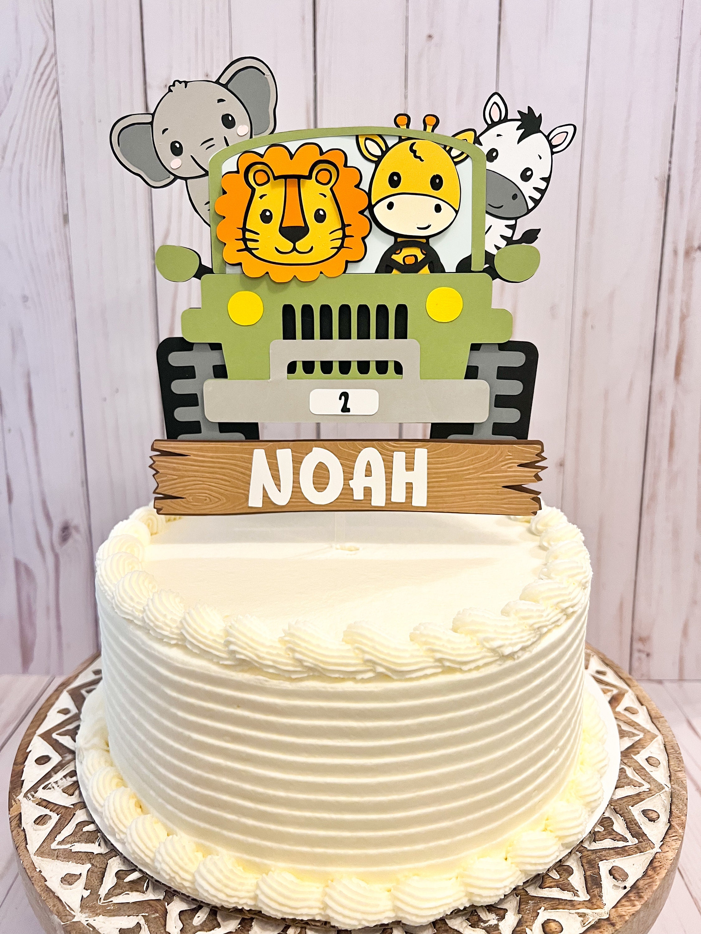 Safari Cake Topper Jungle Cake Topper Safari Party - Etsy