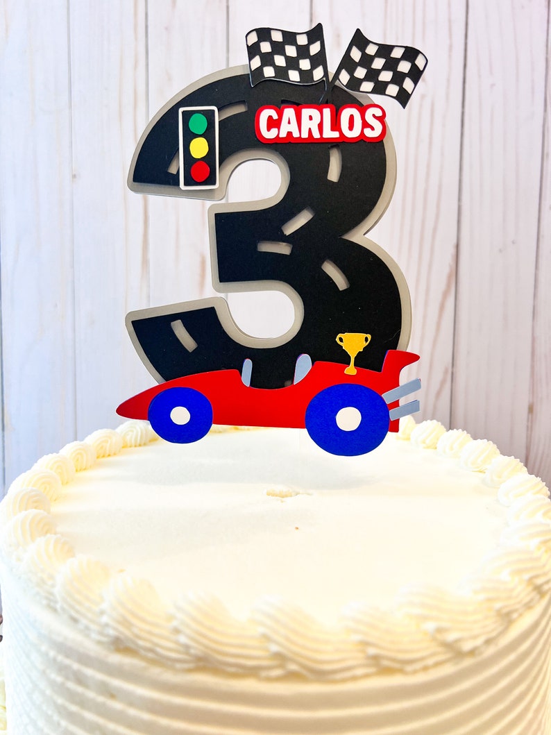Race Car Cake Topper Cars Cake Topper Race Car Birthday - Etsy
