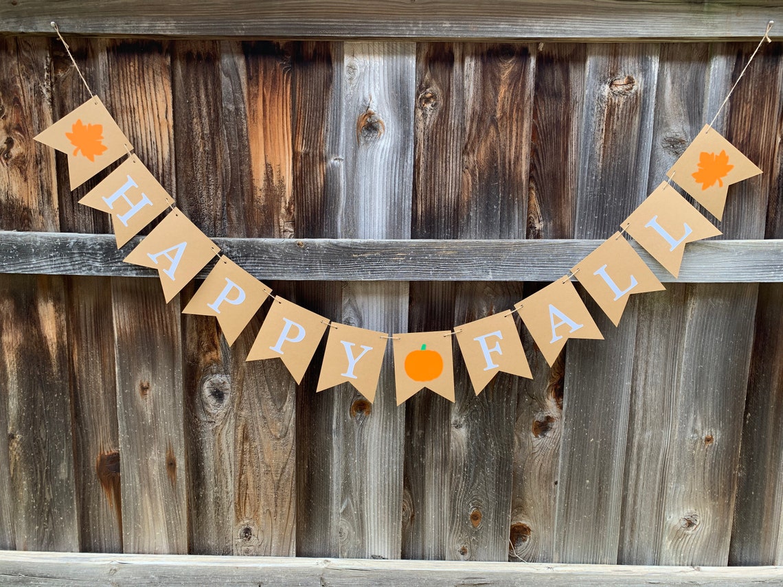 Happy Fall Banner Fall Banner Autumn Banner Fall Home | Etsy