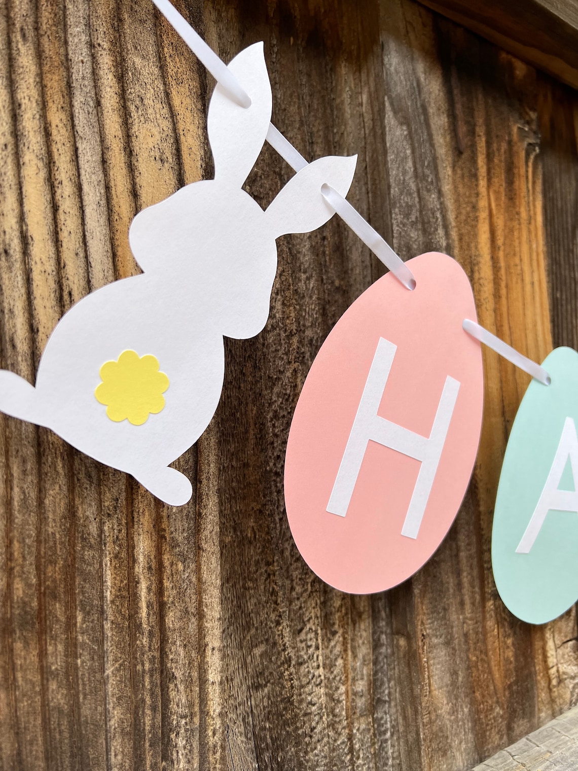 Easter Banner Happy Easter Banner Bunny Easter Banner - Etsy