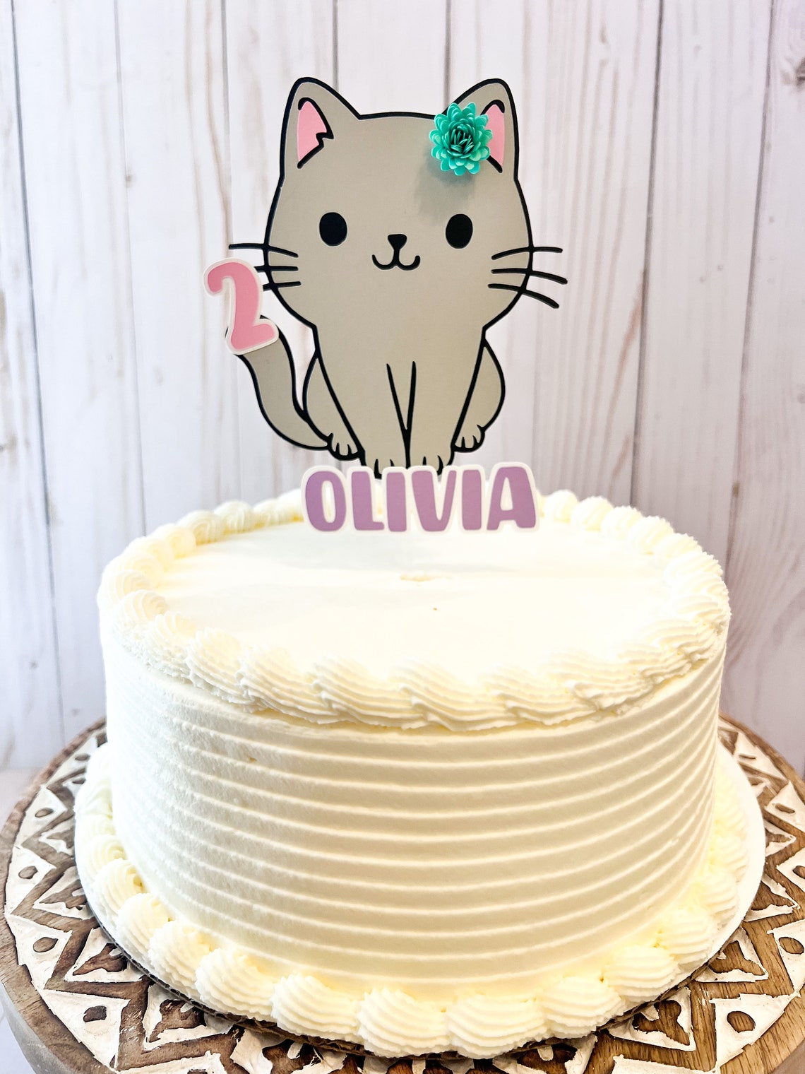 Cat Cake Topper Kitty Cat Cake Topper Cat Birthday - Etsy