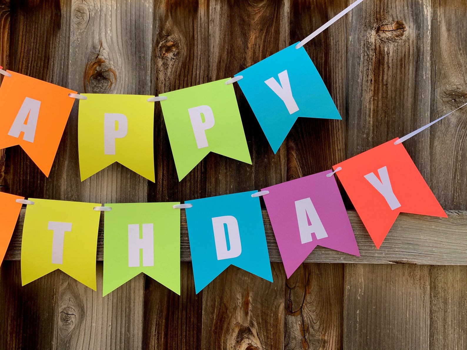 Happy Birthday Banner Bright Happy Birthday Banner Rainbow - Etsy