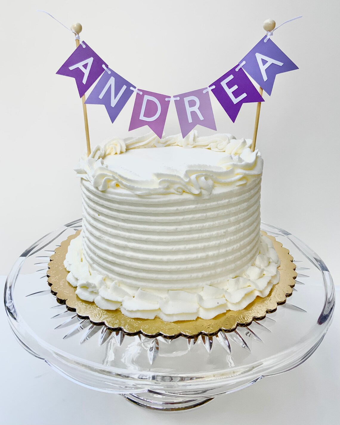 Banner Cake Topper Purple Cake Topper Shades of Purple Cake | Etsy