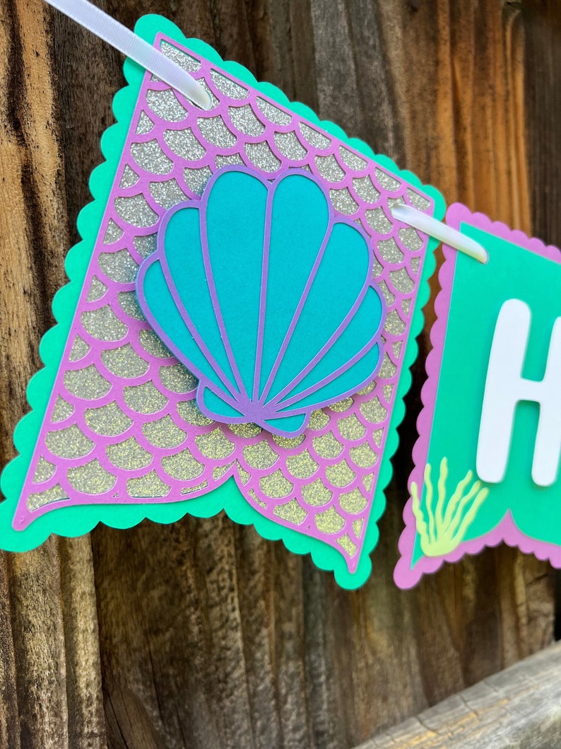 Mermaid Birthday Banner, Mermaid Banner, Mermaid Birthday Decor ...