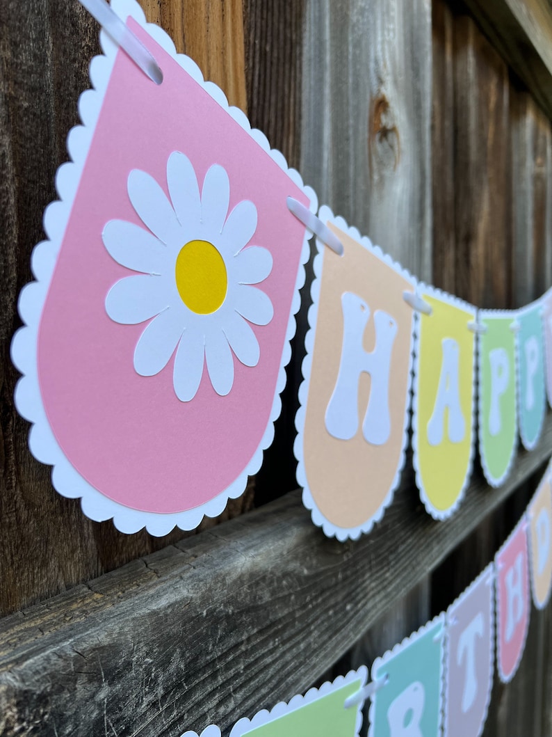 Pastel Birthday Banner Pastel Party Decor Pastel Groovy - Etsy
