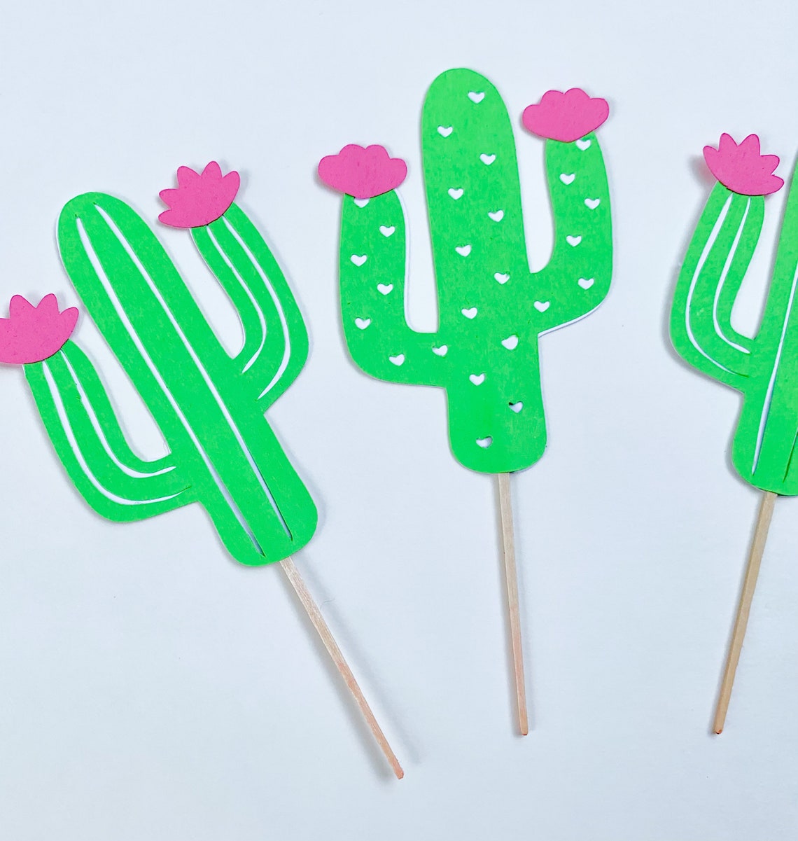 Cactus Cupcake Toppers, Succulent Cupcake Toppers, Cactus Birthday ...