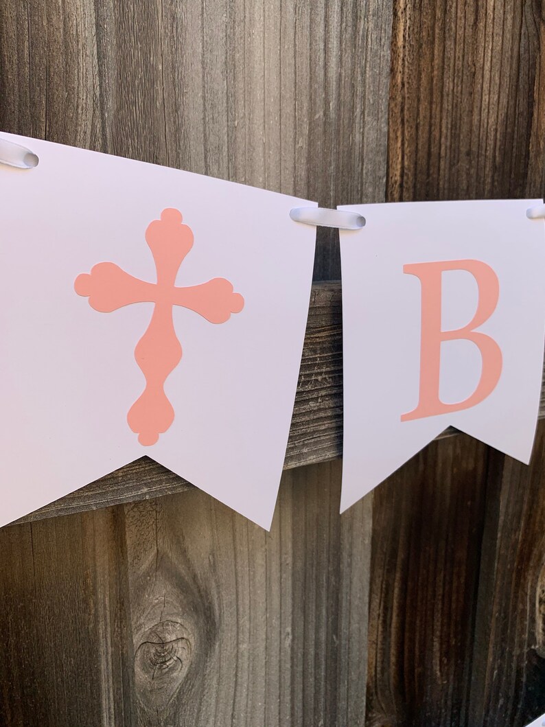 Baptism Banner First Communion Banner God Bless Banner - Etsy