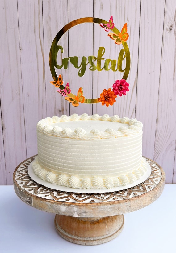 Butterfly Cake Topper Birthday Cake Topper Girl Cake Topper - Etsy