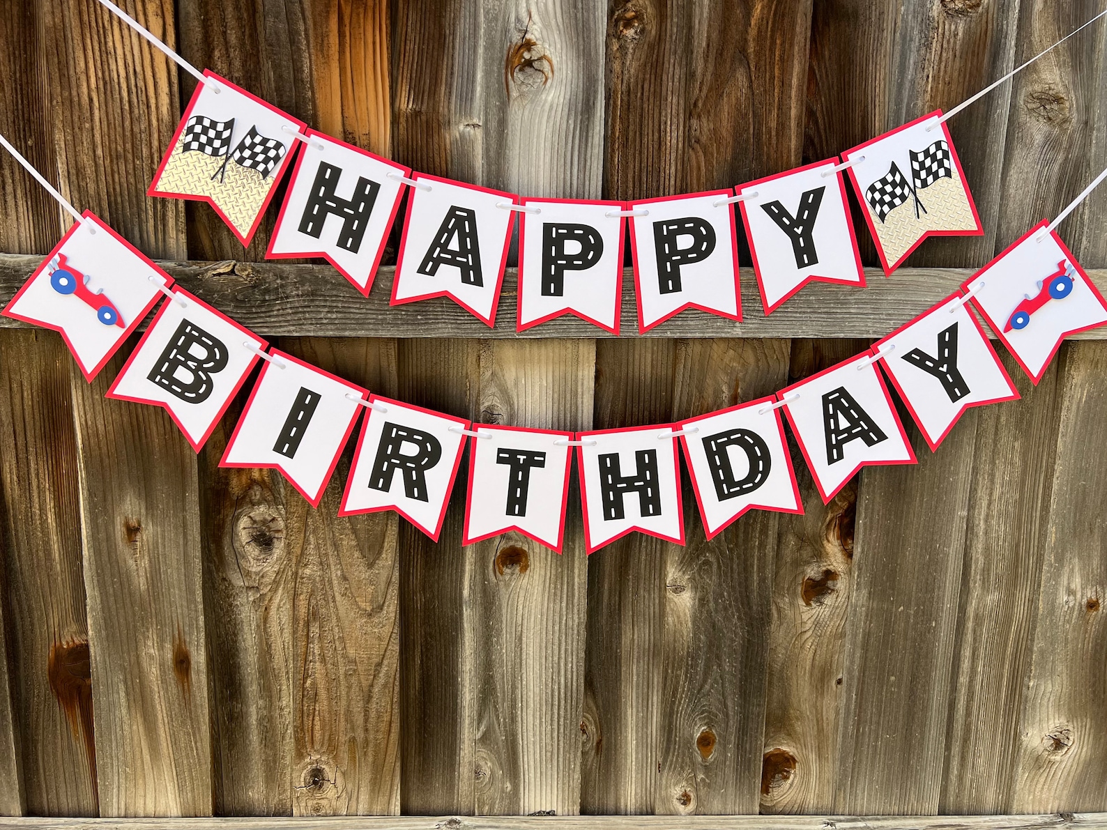 Race Car Banner Race Car Birthday Banner Vintage Race Car - Etsy