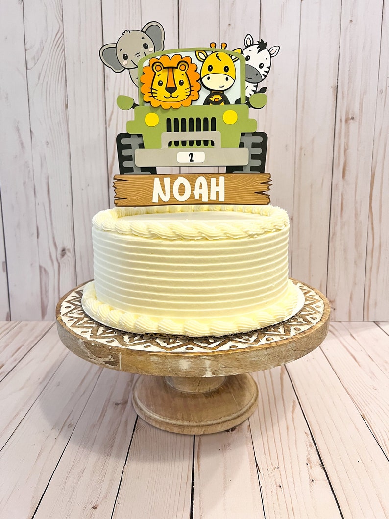 Safari Cake Topper Jungle Cake Topper Safari Party - Etsy