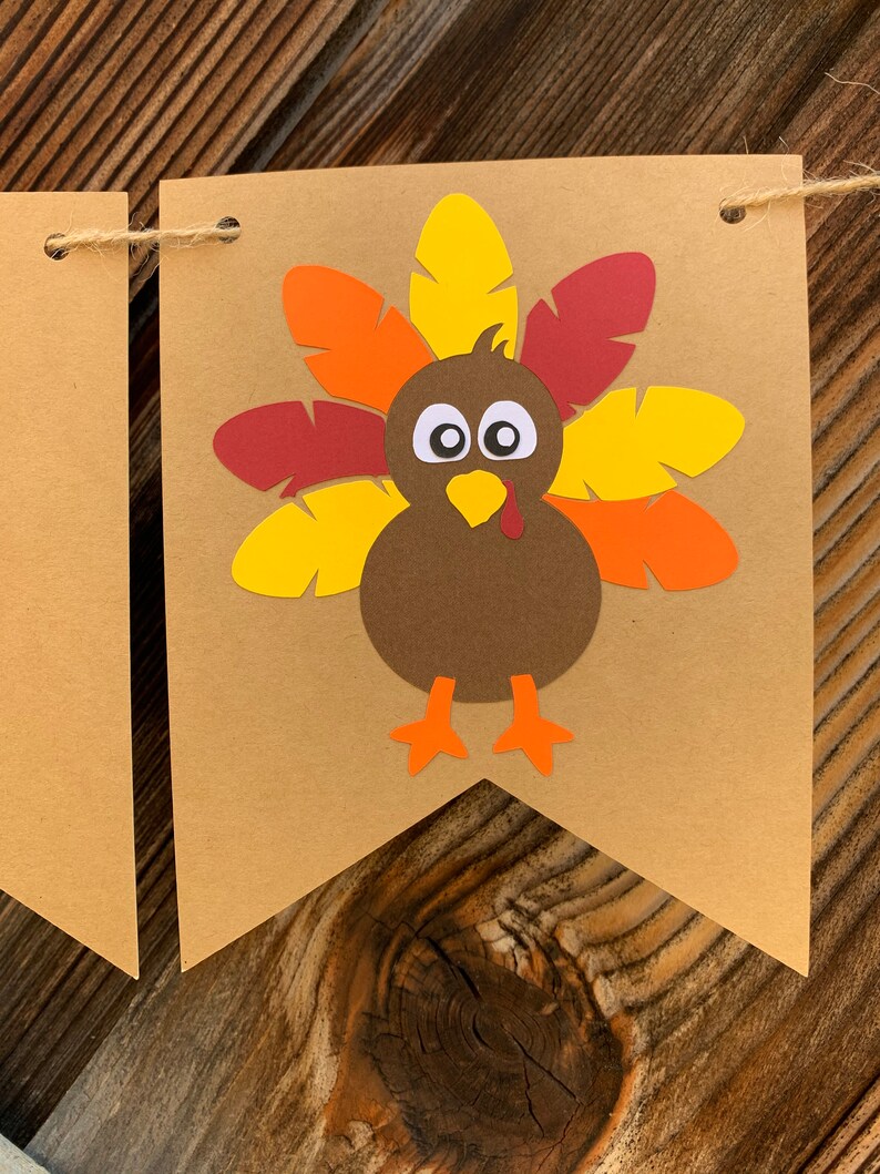 Thanksgiving Banner, Give Thanks Banner, Fall Banner, Turkey Banner ...