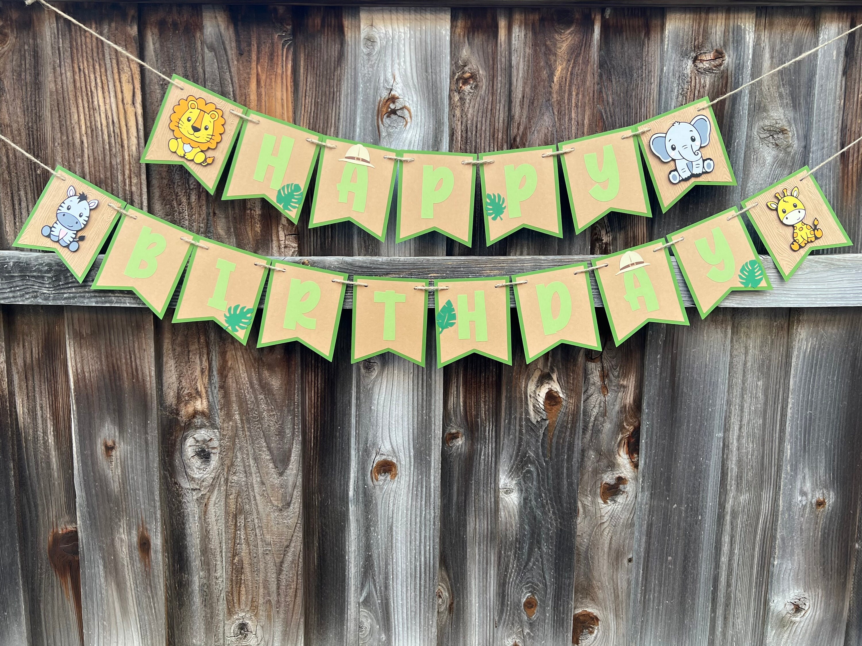 Jungle Banner, Safari Banner, Safari Birthday Banner, Jungle Birthday ...