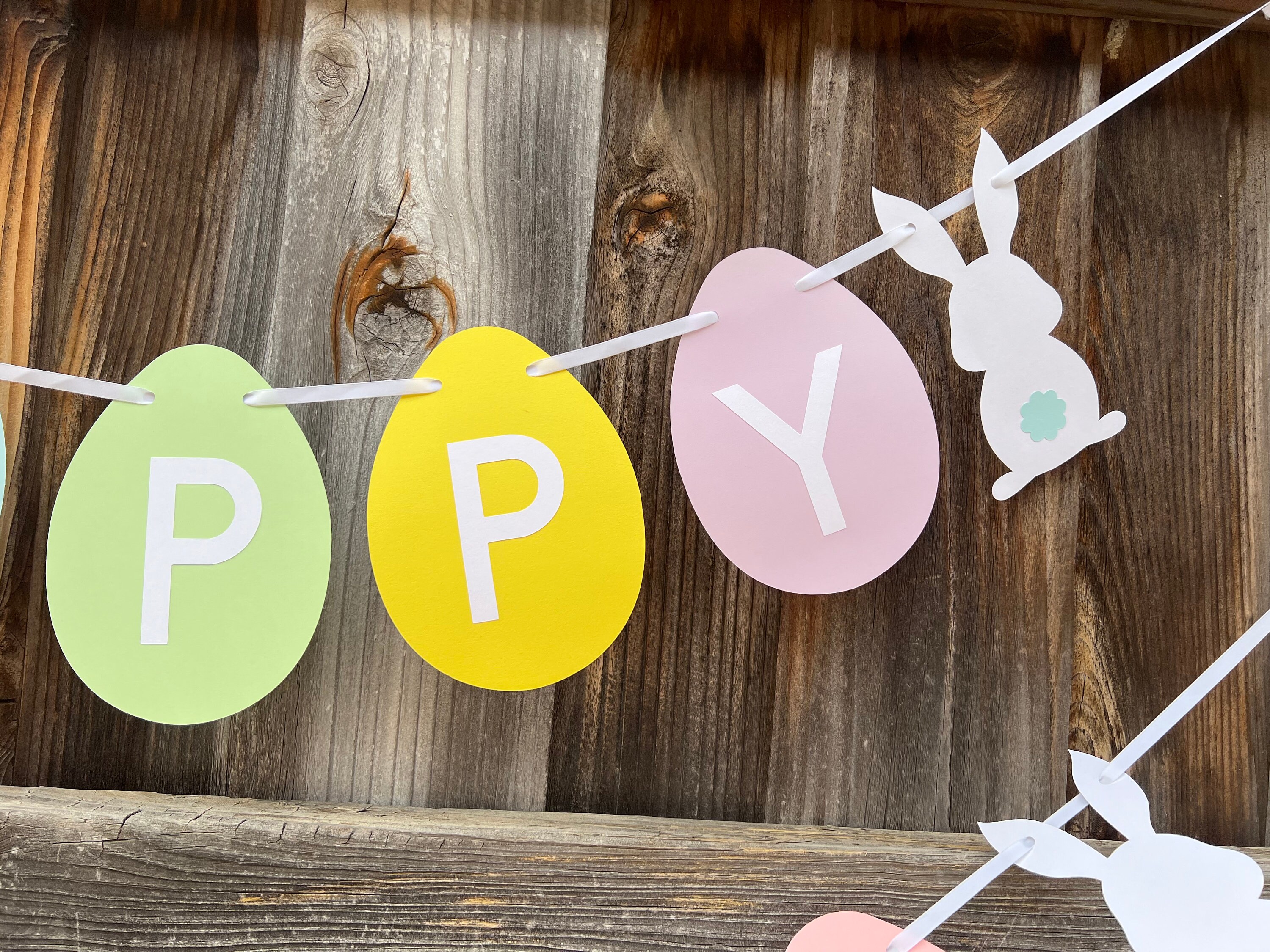 Easter Banner Happy Easter Banner Bunny Easter Banner - Etsy