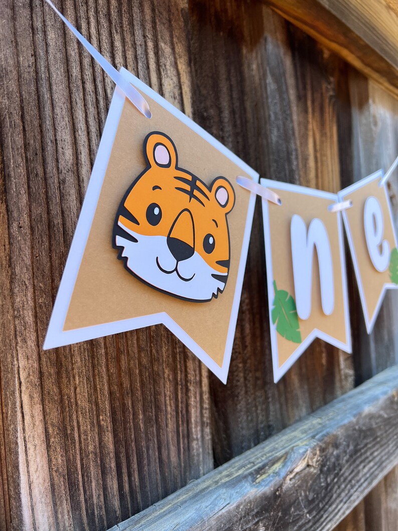Tiger High Chair Banner Tiger ONE Banner Tiger First - Etsy