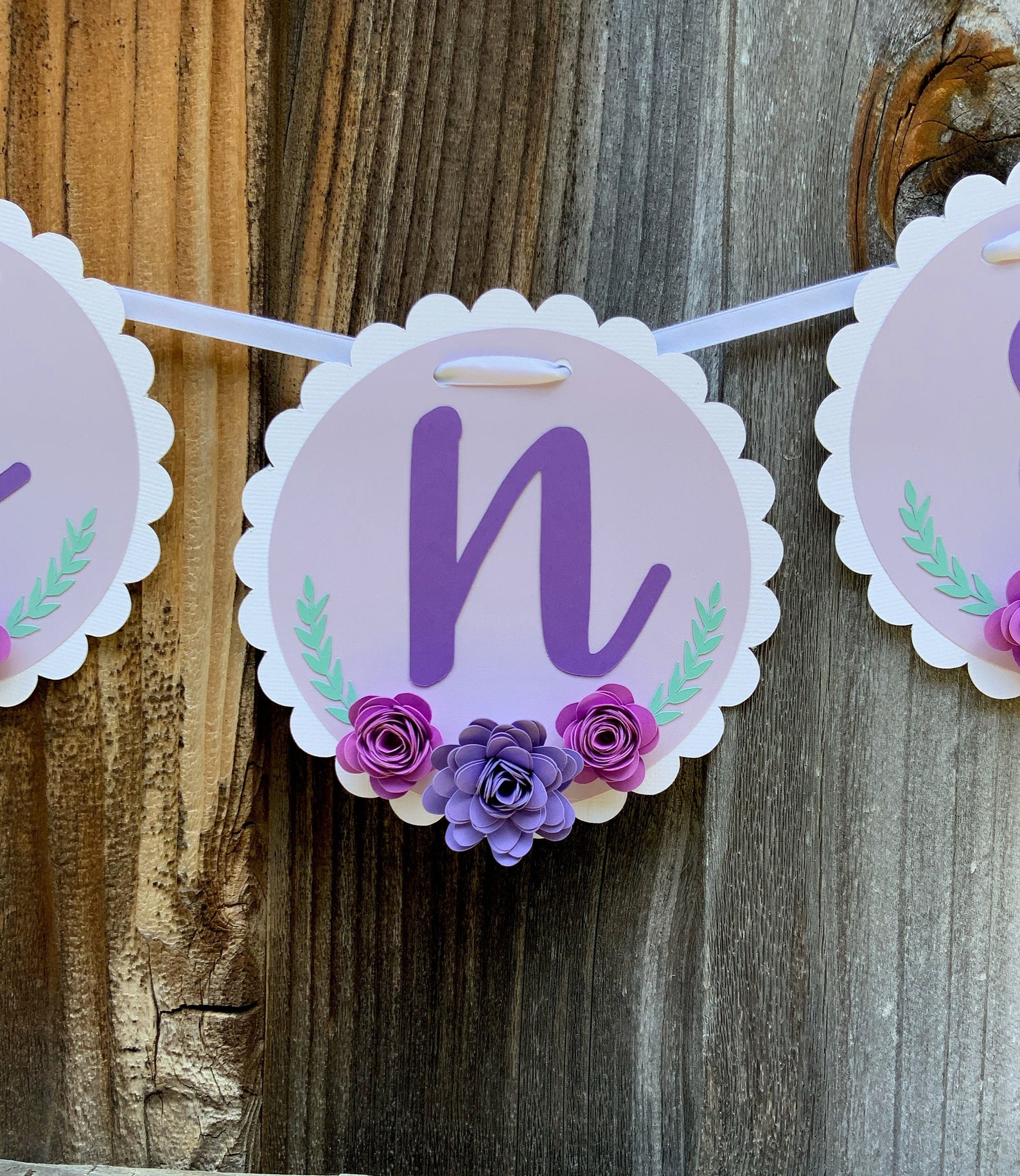First Birthday Banner 1st Birthday Floral Banner Baby Girl - Etsy