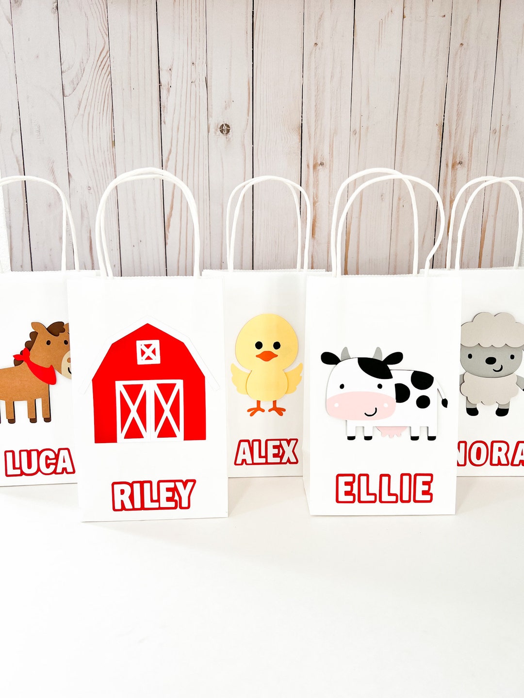 Farm Party Favor Bags, Farm Party Favors, Farm Paper Bags, Farm ...