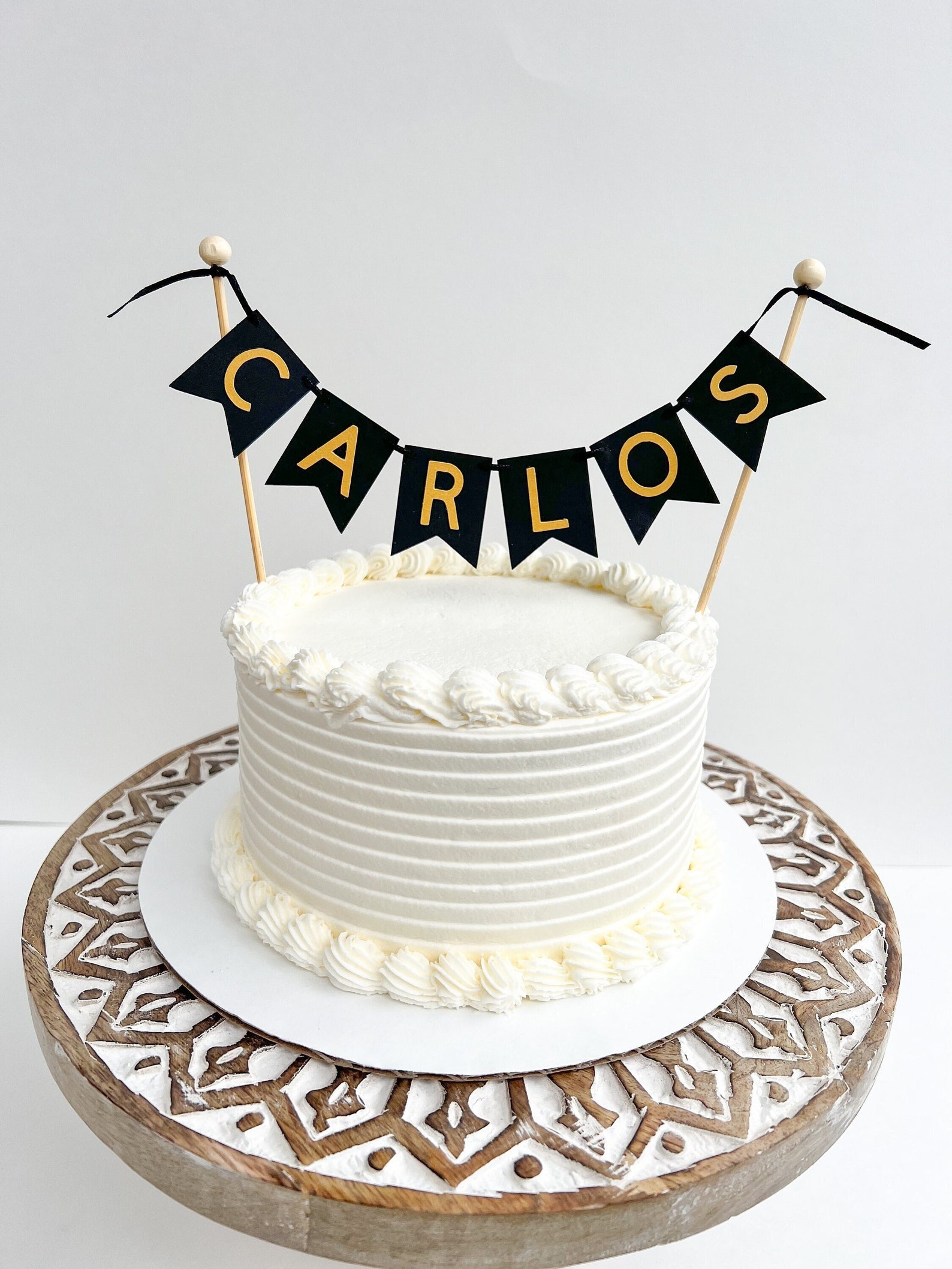 Banner Cake Topper Black and Gold Cake Topper Whiskey Cake - Etsy