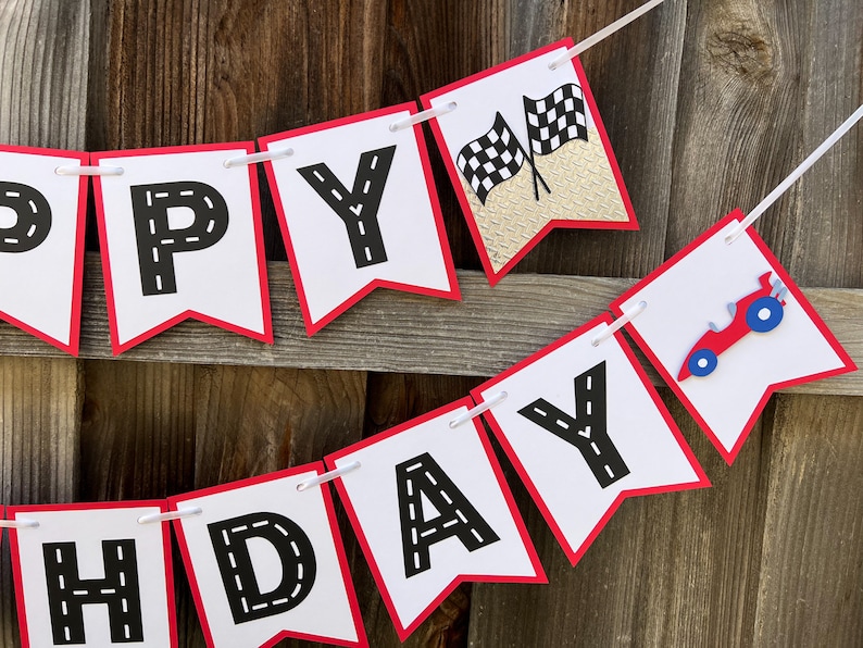 Race Car Banner Race Car Birthday Banner Vintage Race Car - Etsy