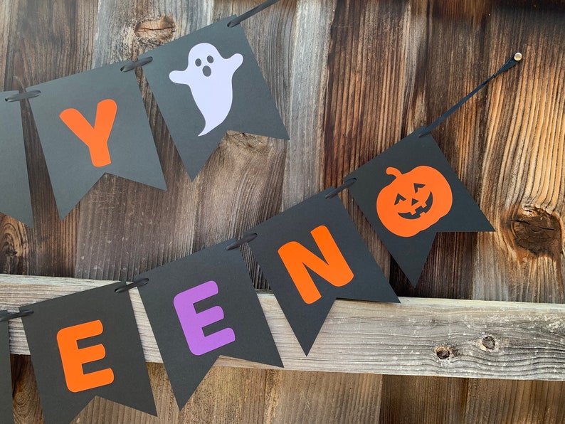 Happy Halloween Banner Halloween Banner Spooky Halloween - Etsy