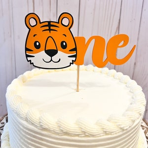 Tiger Cake Topper, Tiger One Cake Topper, Safari Cake Topper, Jungle ...