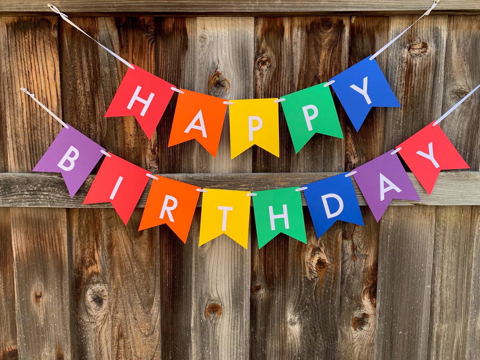 Happy Birthday Banner Rainbow Birthday Banner Rainbow Happy - Etsy
