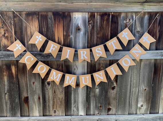 First Communion Banner Religious Banner 1st Communion | Etsy