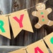 Christmas Banner Gingerbread Banner Christmas Decor - Etsy