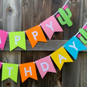 Cactus Birthday Banner, Succulent Birthday Banner, Fiesta Birthday ...