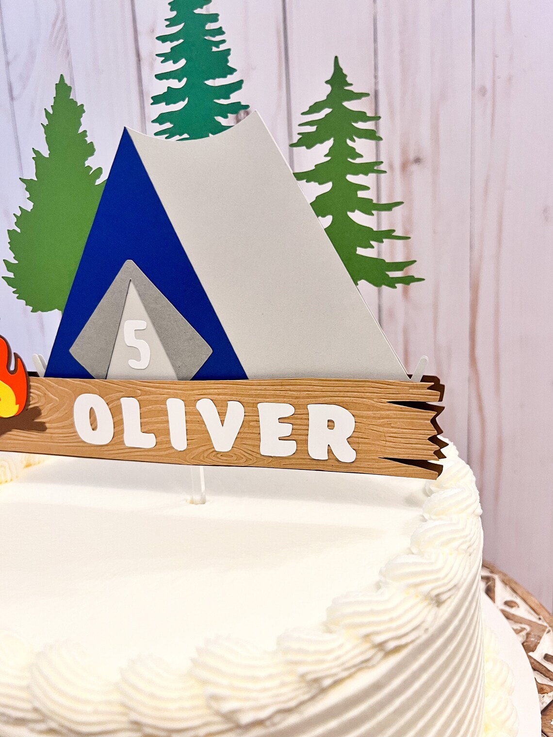 Camping Cake Topper Forest Cake Topper Camping Birthday - Etsy