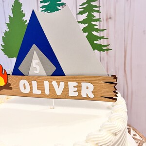 Camping Cake Topper, Forest Cake Topper, Camping Birthday Party ...