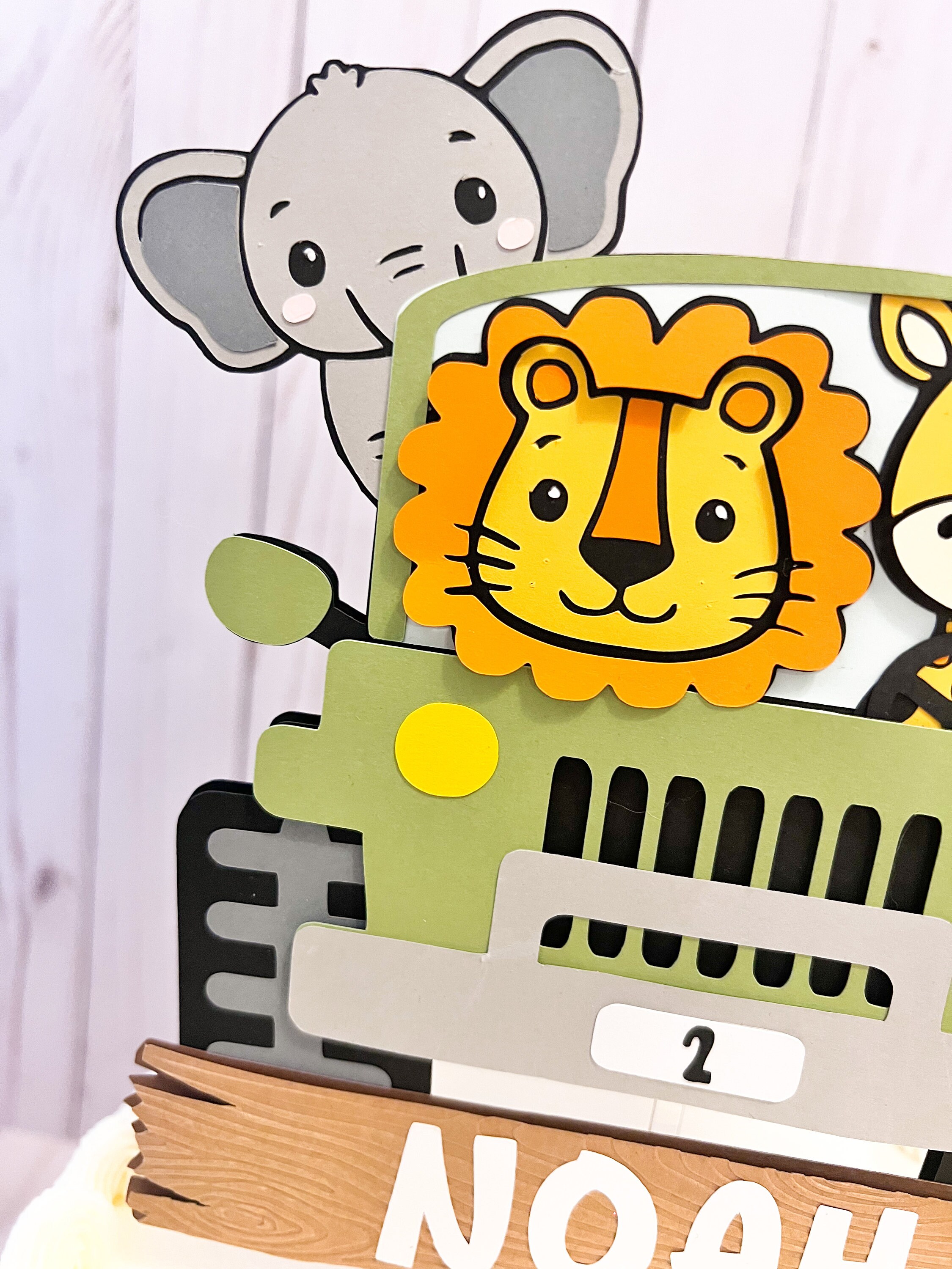 Safari Cake Topper Jungle Cake Topper Safari Party - Etsy