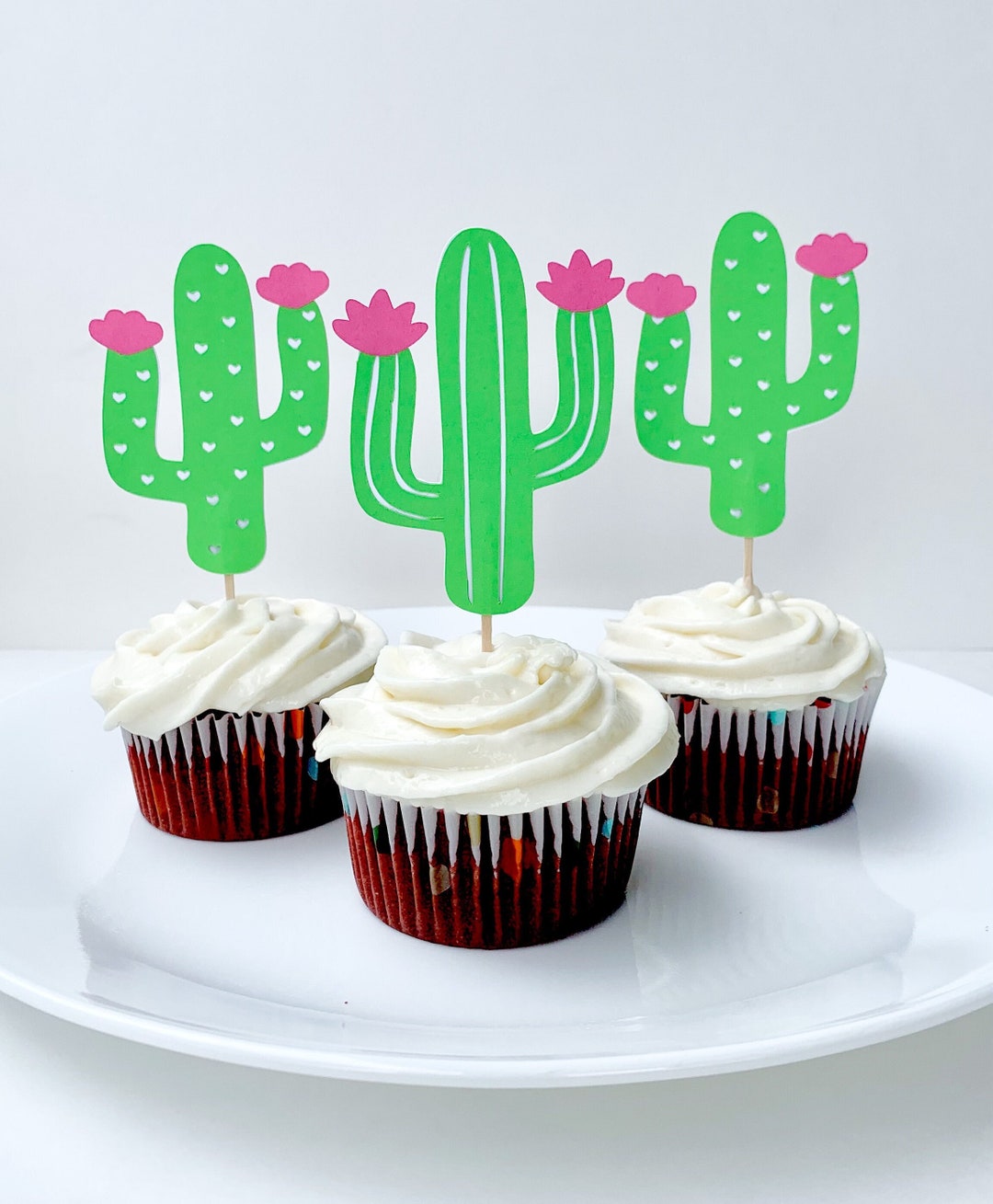 Cactus Cupcake Toppers, Succulent Cupcake Toppers, Cactus Birthday ...