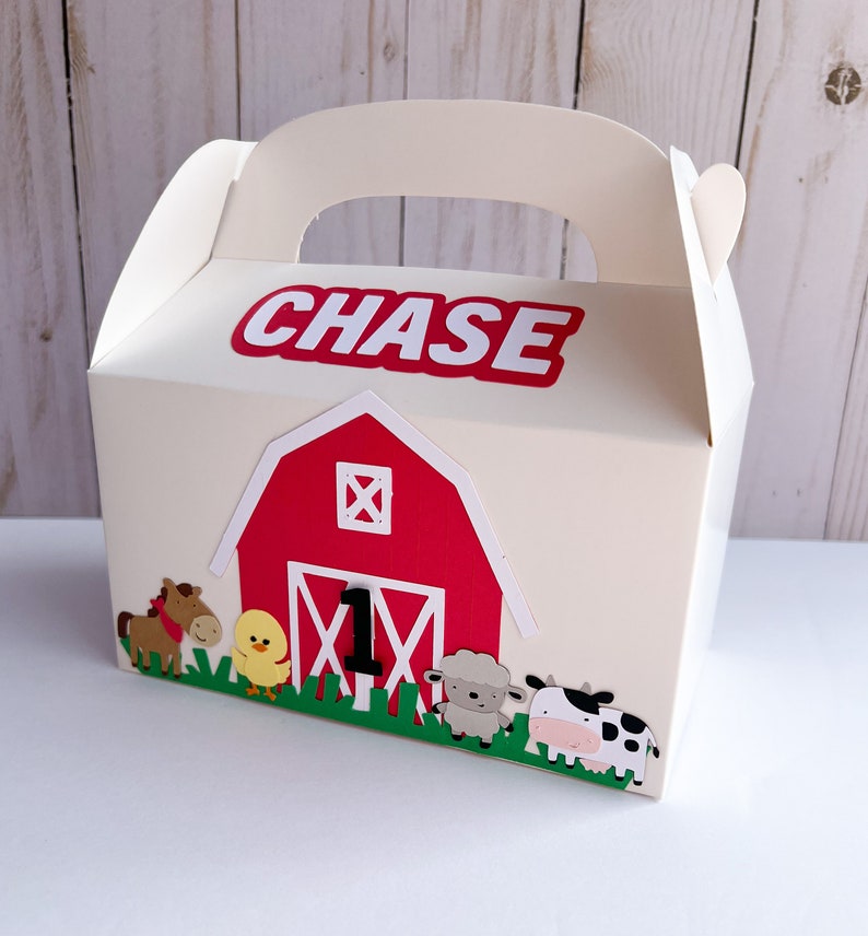 Farm Party Favor Farm Gable Boxes Farm Party Favor Boxes - Etsy