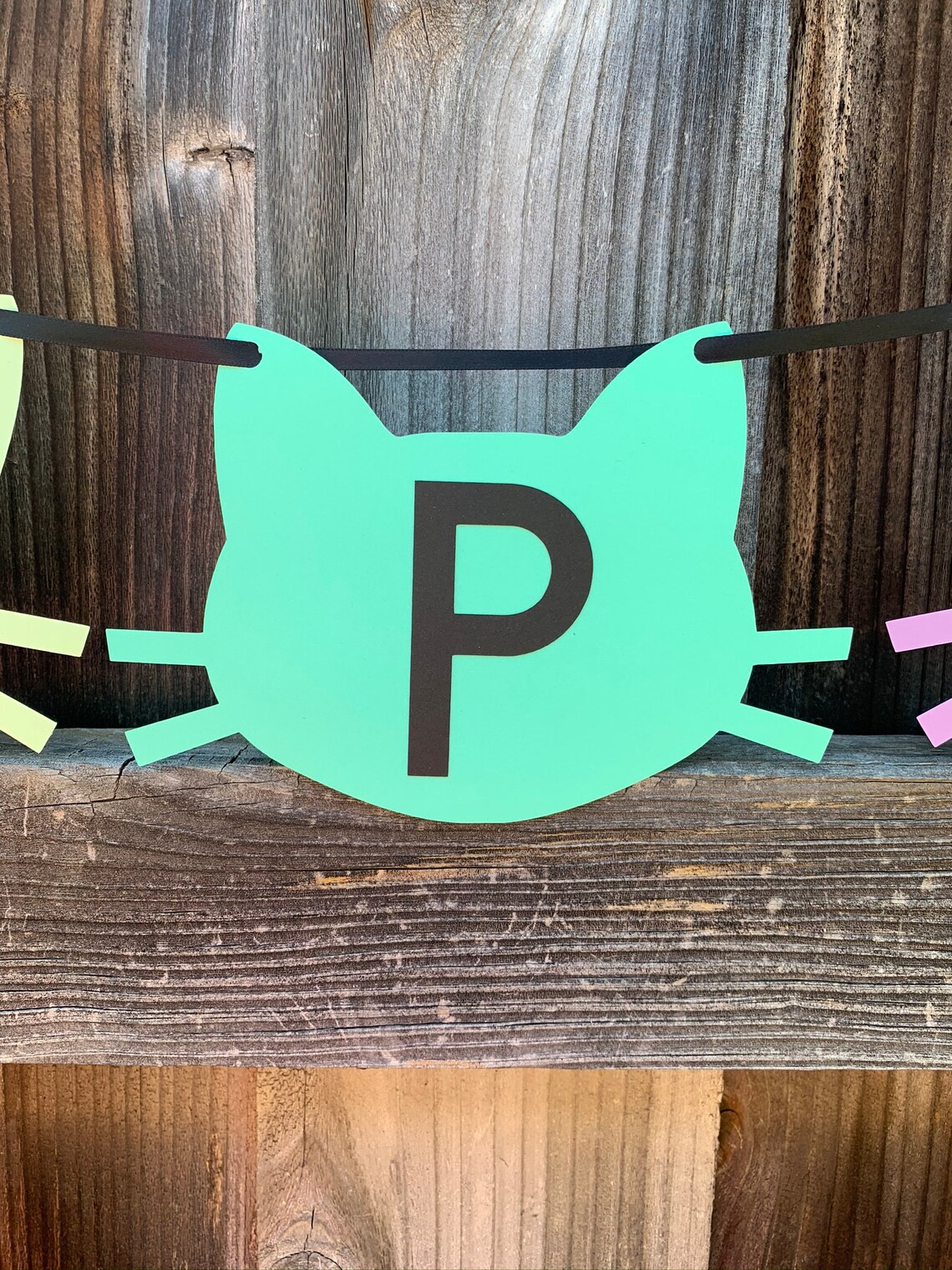 Cat Birthday Banner, Cat Birthday Party, Colorful Birthday Banner, Cat ...
