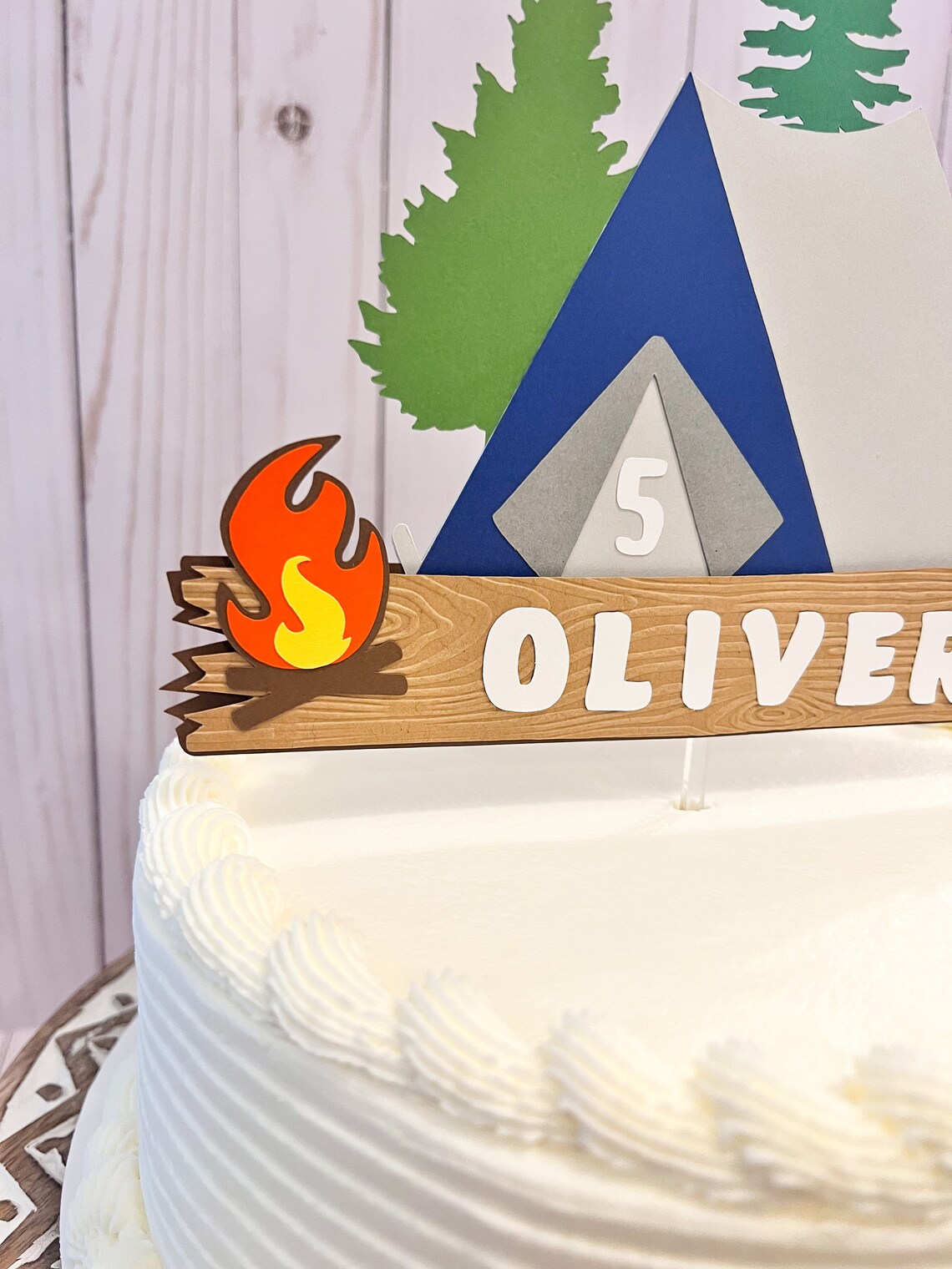 Camping Cake Topper Forest Cake Topper Camping Birthday - Etsy