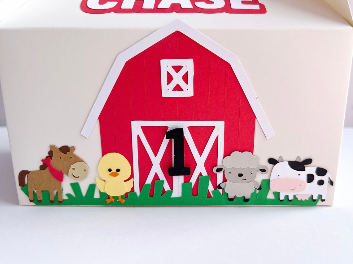 Farm Party Favor Farm Gable Boxes Farm Party Favor Boxes - Etsy