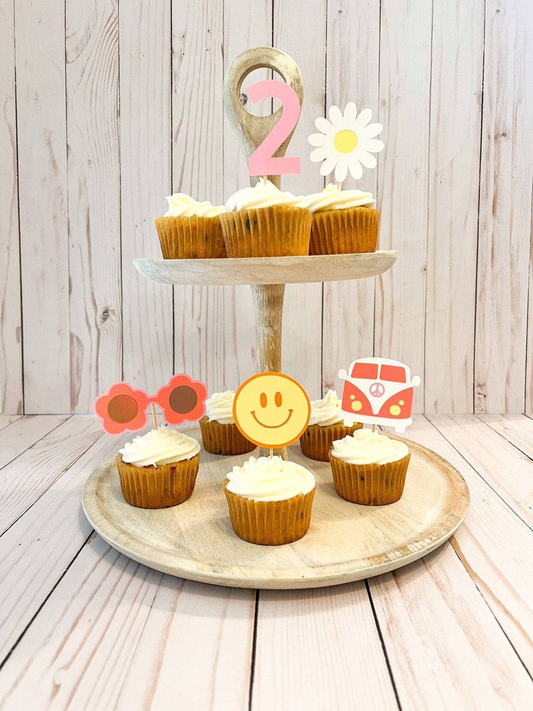 Groovy Cupcake Toppers, Groovy Party Decor, Groovy Birthday Decor ...