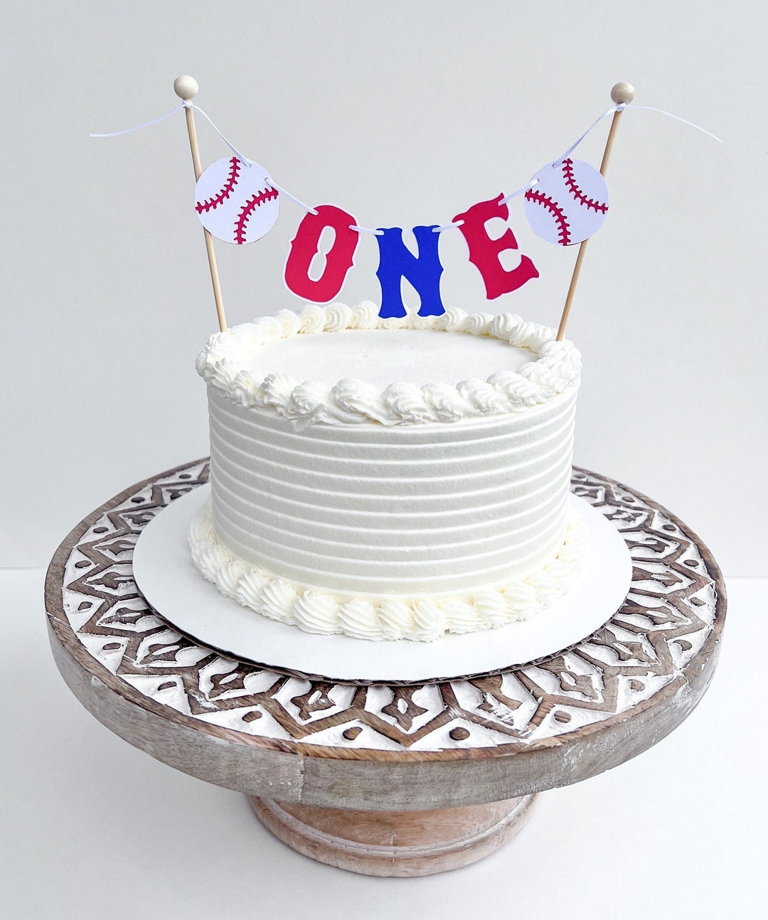 Baseball Cake Topper, First Birthday Baseball Cake Topper, One Baseball ...