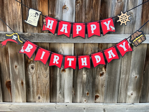 Pirate Birthday Banner Pirate Banner Pirate Party Pirate - Etsy