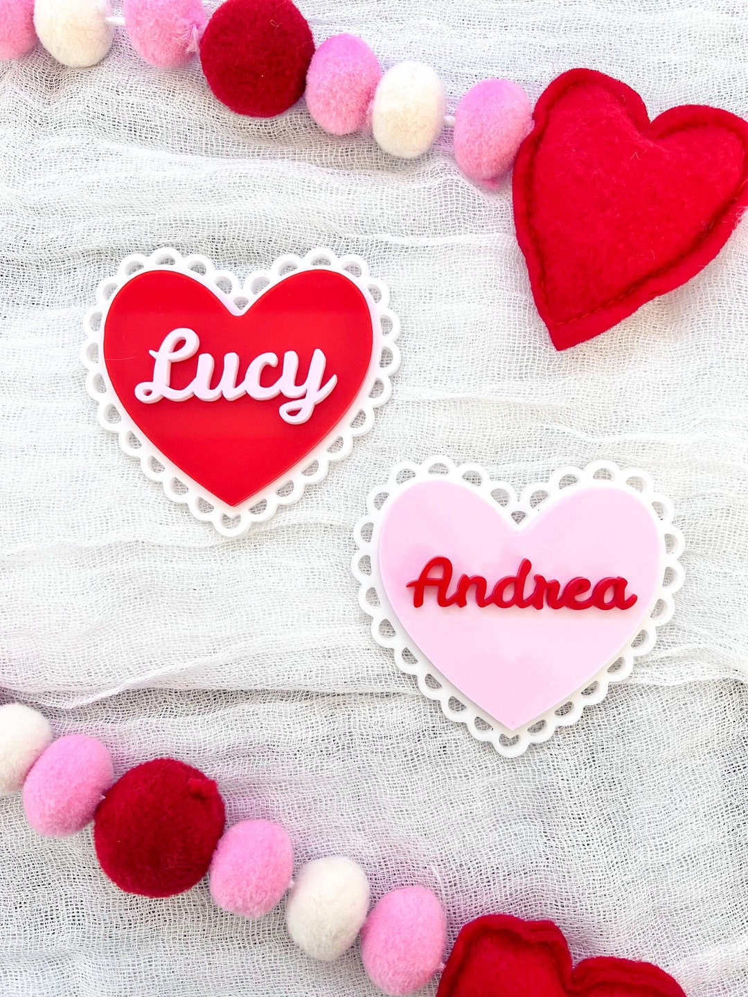 Valentine's Day Tags, Heart Name Tag, Valentines Name Tag, Valentines ...
