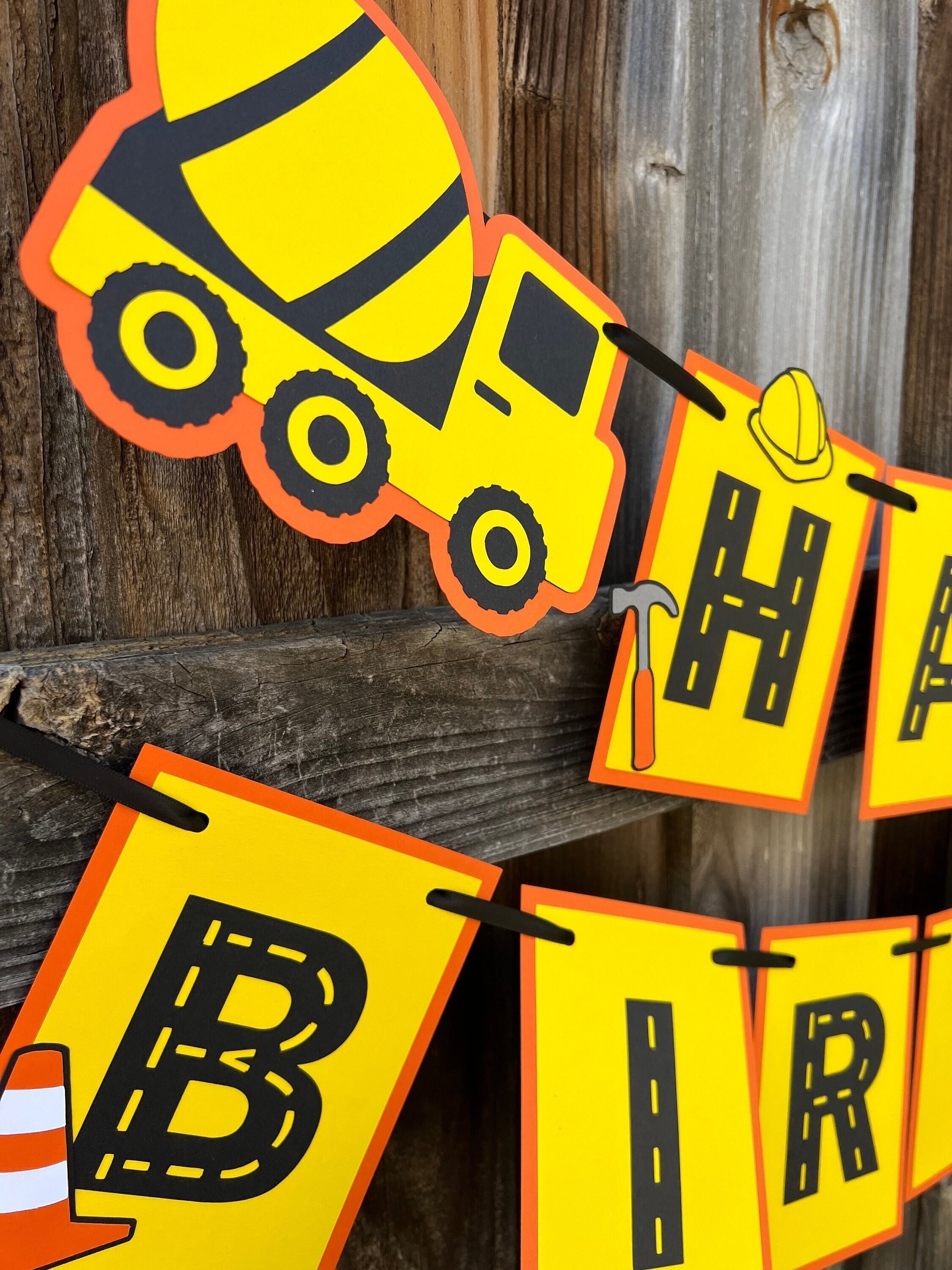 Construction Banner Construction Birthday Banner - Etsy
