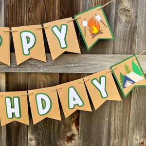 Camping Banner, Camping Birthday Banner, Camping Birthday Party ...